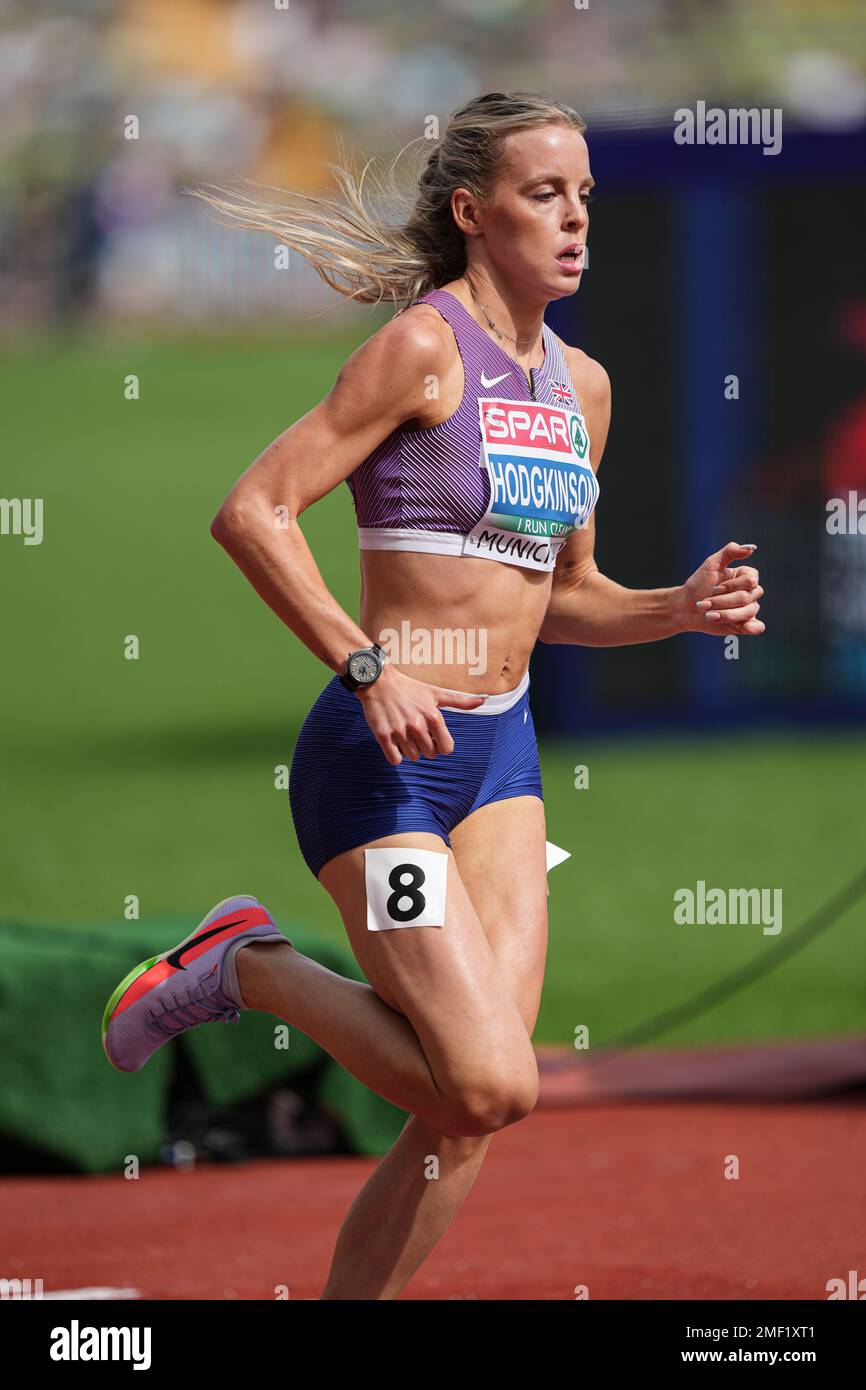 Keely Hodgkinson running the 800 meters at the European Athletics ...