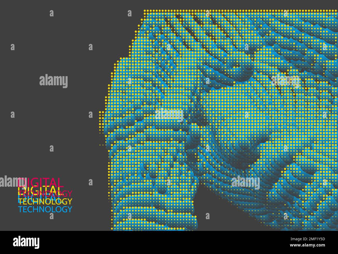 Man is thinking. Artificial intelligence concept. Digital technology ...