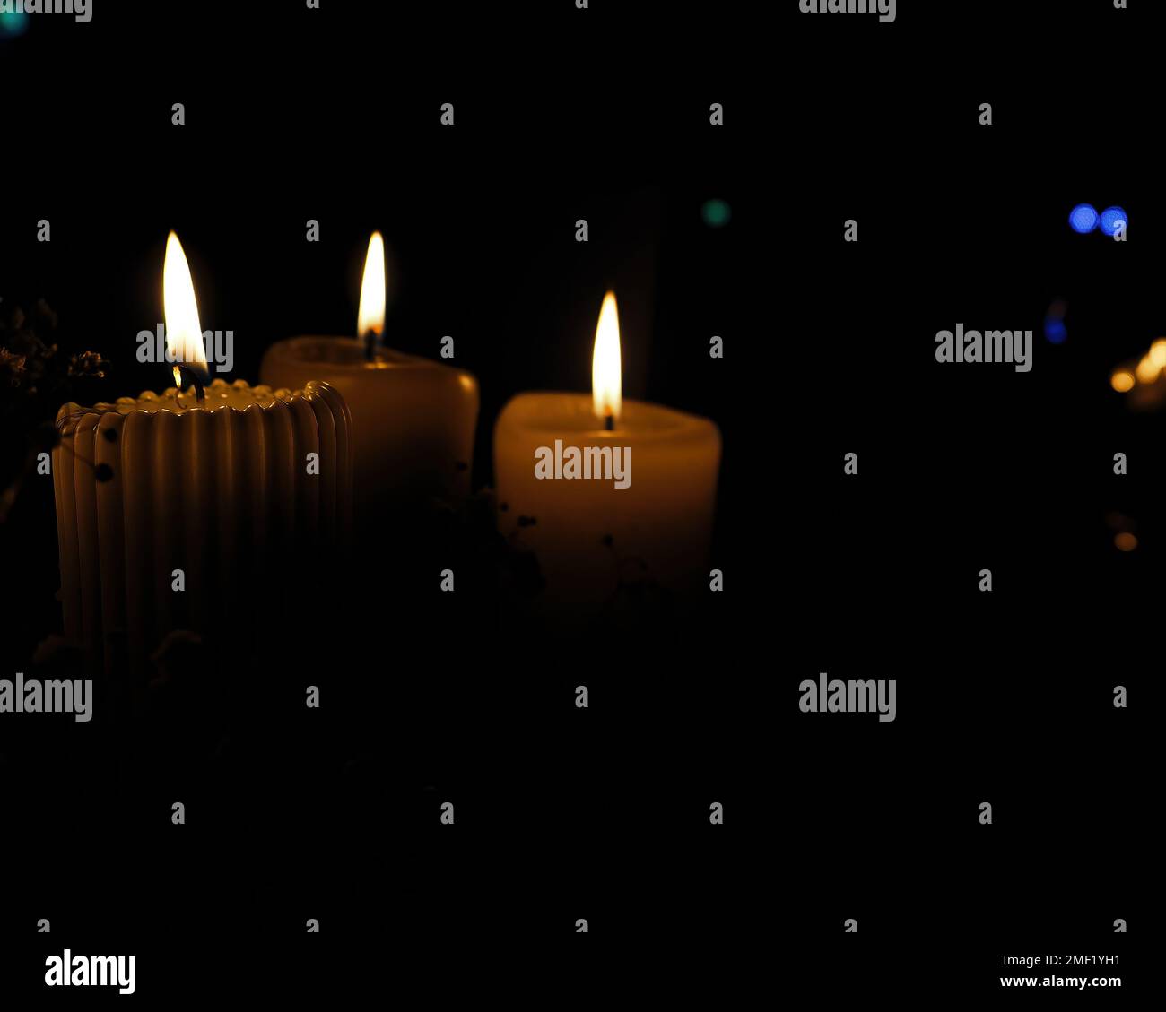 atmospheric candlelight marriage background lights focus decoration ...