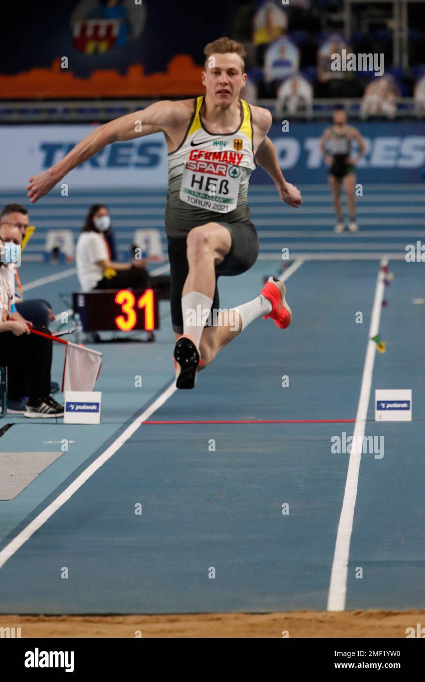 Germany's Max Hess competes in the triple jump during the European ...