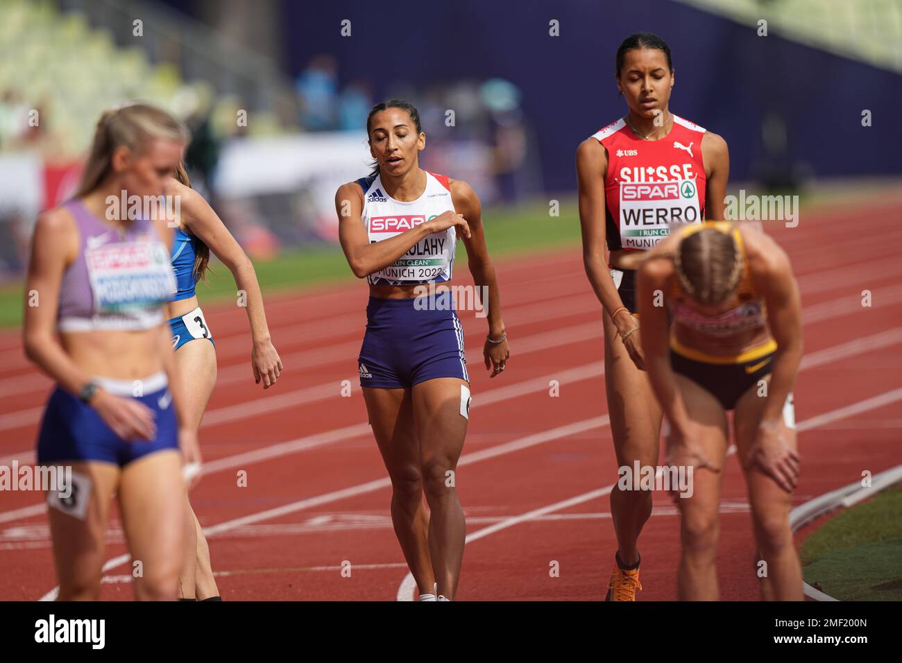 Audrey WERRO participating in the 800 meters of the European Athletics ...