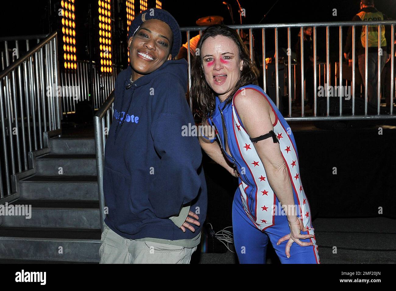 Macy Gray, left, and Juliette Lewis pose for a photo during Rock 'N ...