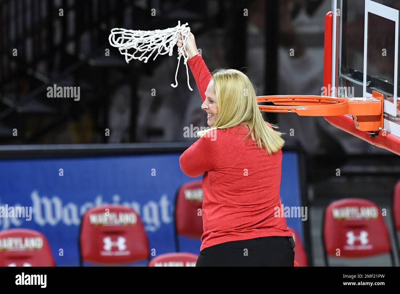 Maryland head coach Brenda Frese celebrates Big 10 regular-season ...