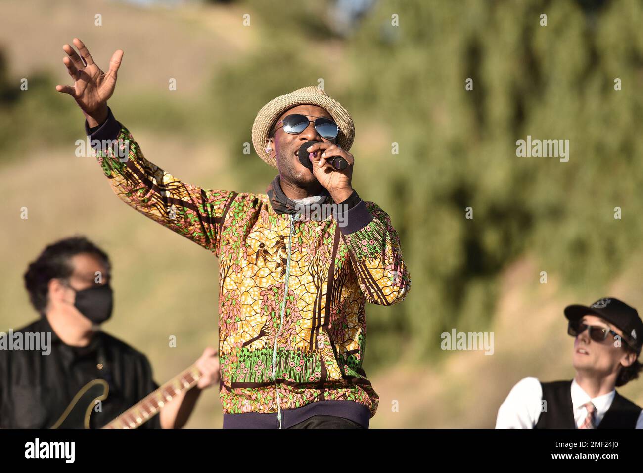 Aloe Blacc performs during Rock 'N' Relief on Friday, March, 5, 2021 ...