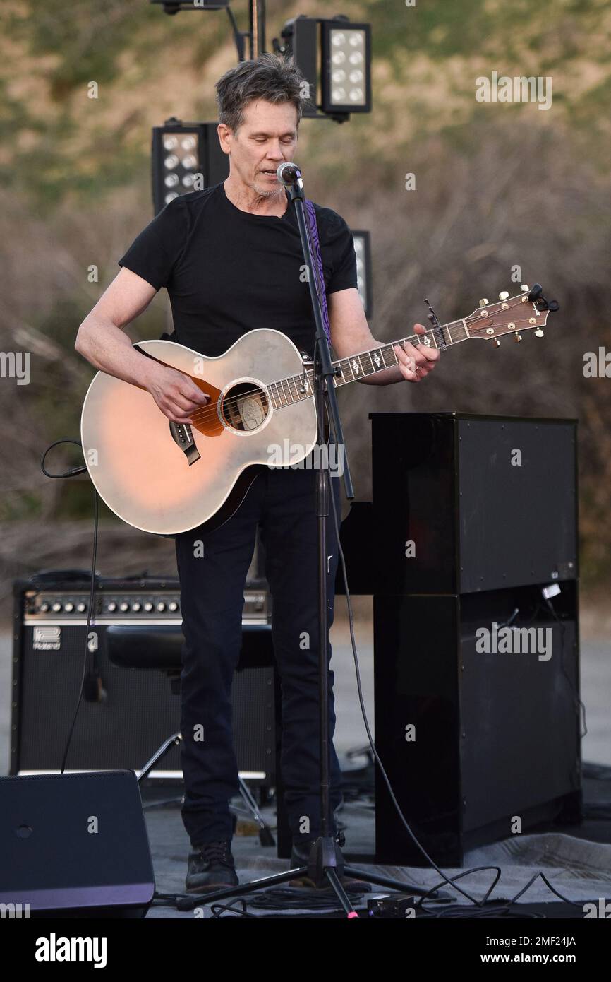 Kevin Bacon performs during Rock 'N' Relief on Friday, March, 5, 2021 ...