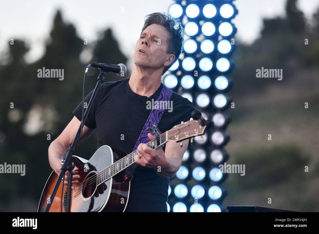 Kevin Bacon performs during Rock 'N' Relief on Friday, March, 5, 2021 ...