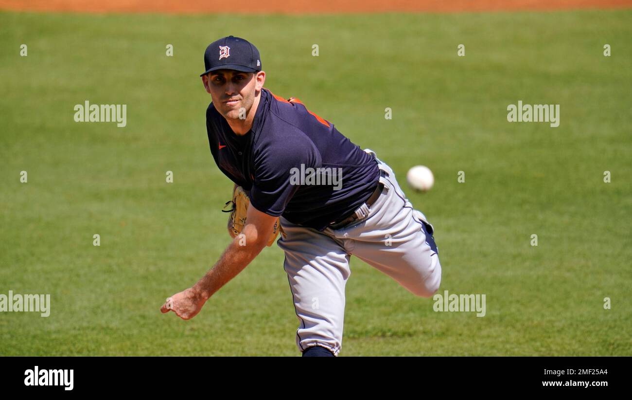 Detroit Tigers pitcher Matthew Boyd delivers during a spring training ...