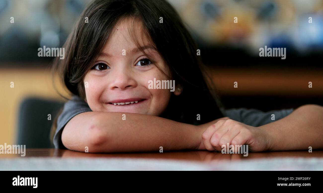 One happy child laughing and smiling small girl Stock Photo - Alamy