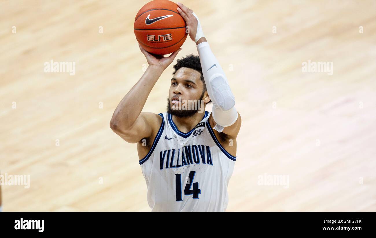 Villanova guard Caleb Daniels (14) in action during an NCAA college ...