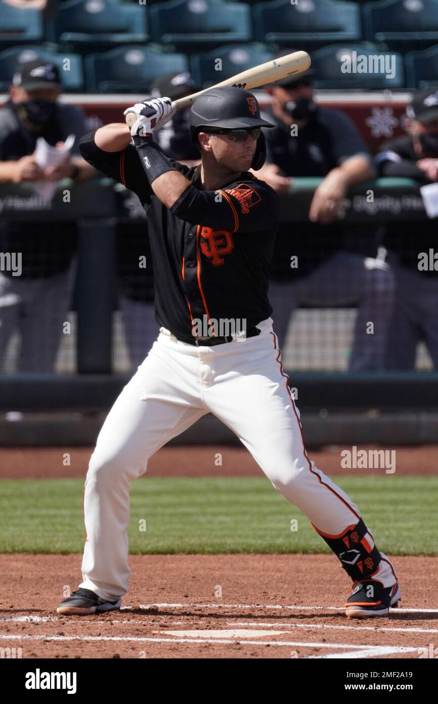 San Francisco Giants catcher Buster Posey (28) bats during the first ...