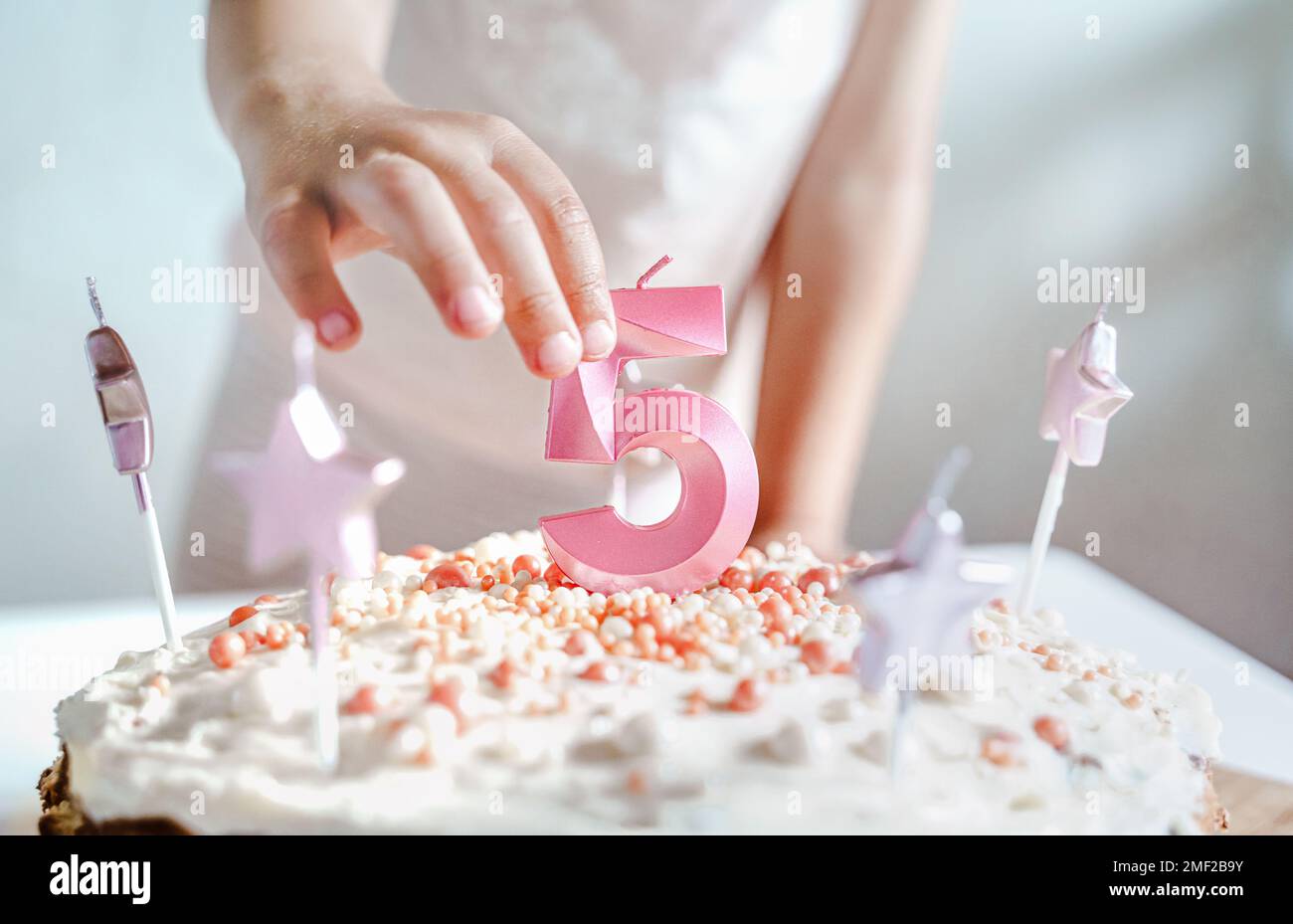 5th Birthday Candle Cake