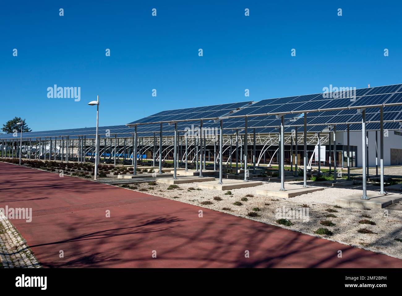 Ecology energy farm with solar panel battery field Stock Photo - Alamy