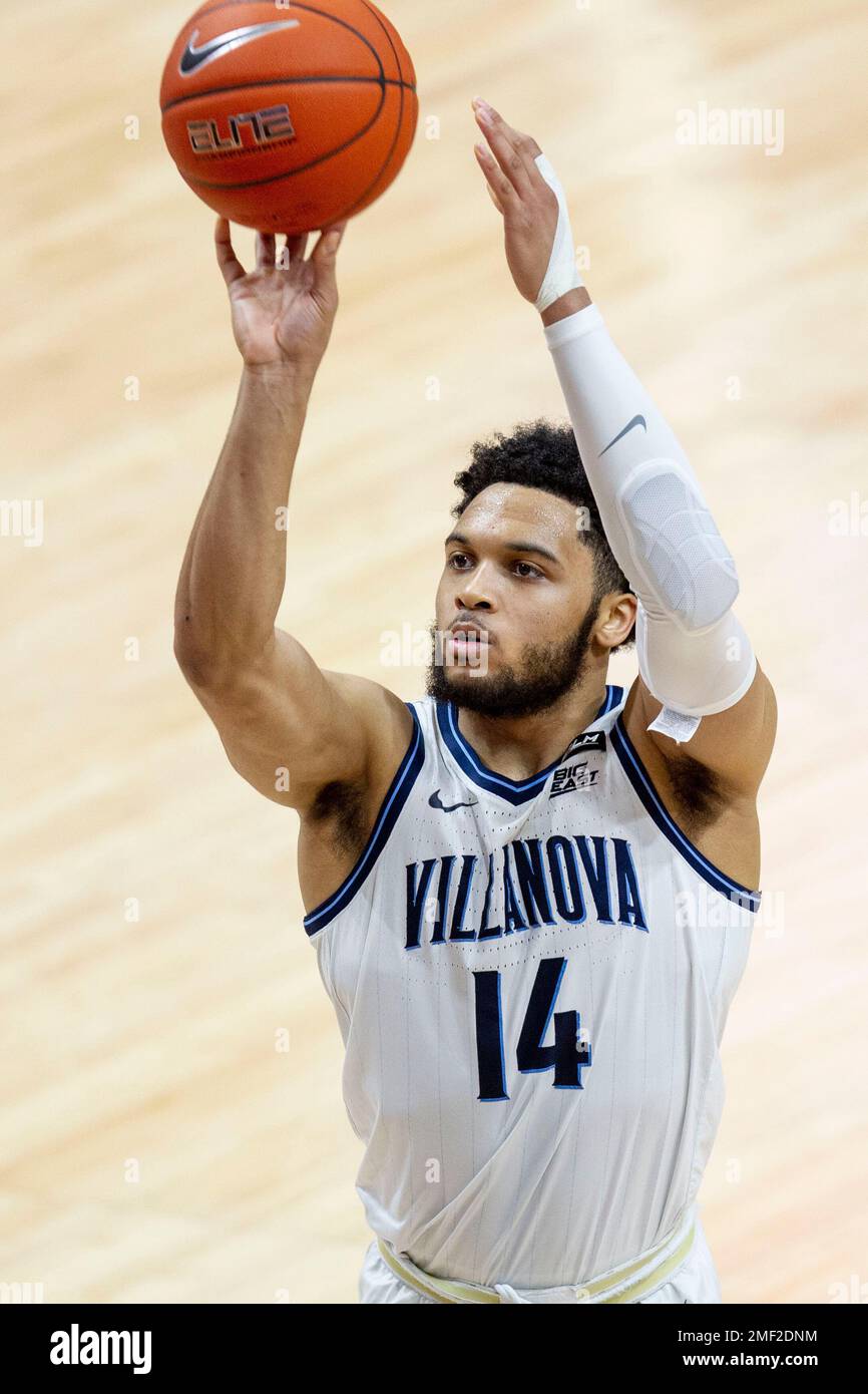 Villanova guard Caleb Daniels (14) in action during an NCAA college ...