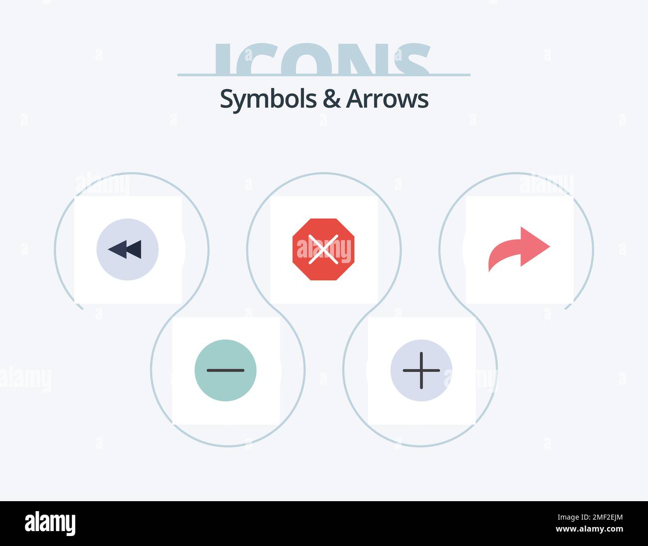 Symbols and Arrows Flat Icon Pack 5 Icon Design. . rewind. . arrow ...