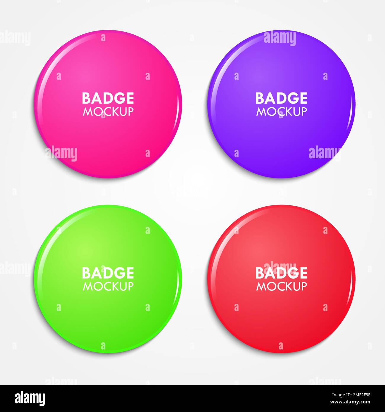 Colorful Realistic Vector Mockup Badges Stock Vector Image & Art - Alamy