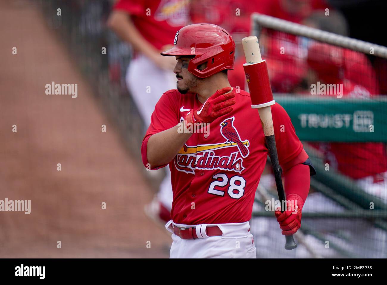 St. Louis Cardinals' Nolan Arenado prepares to bat during the first ...