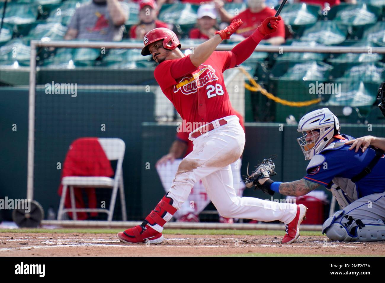 St. Louis Cardinals' Nolan Arenado swings during the third inning of a ...