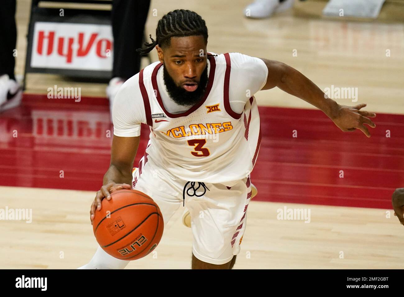 Iowa State guard Tre Jackson drives to the basket during the second ...