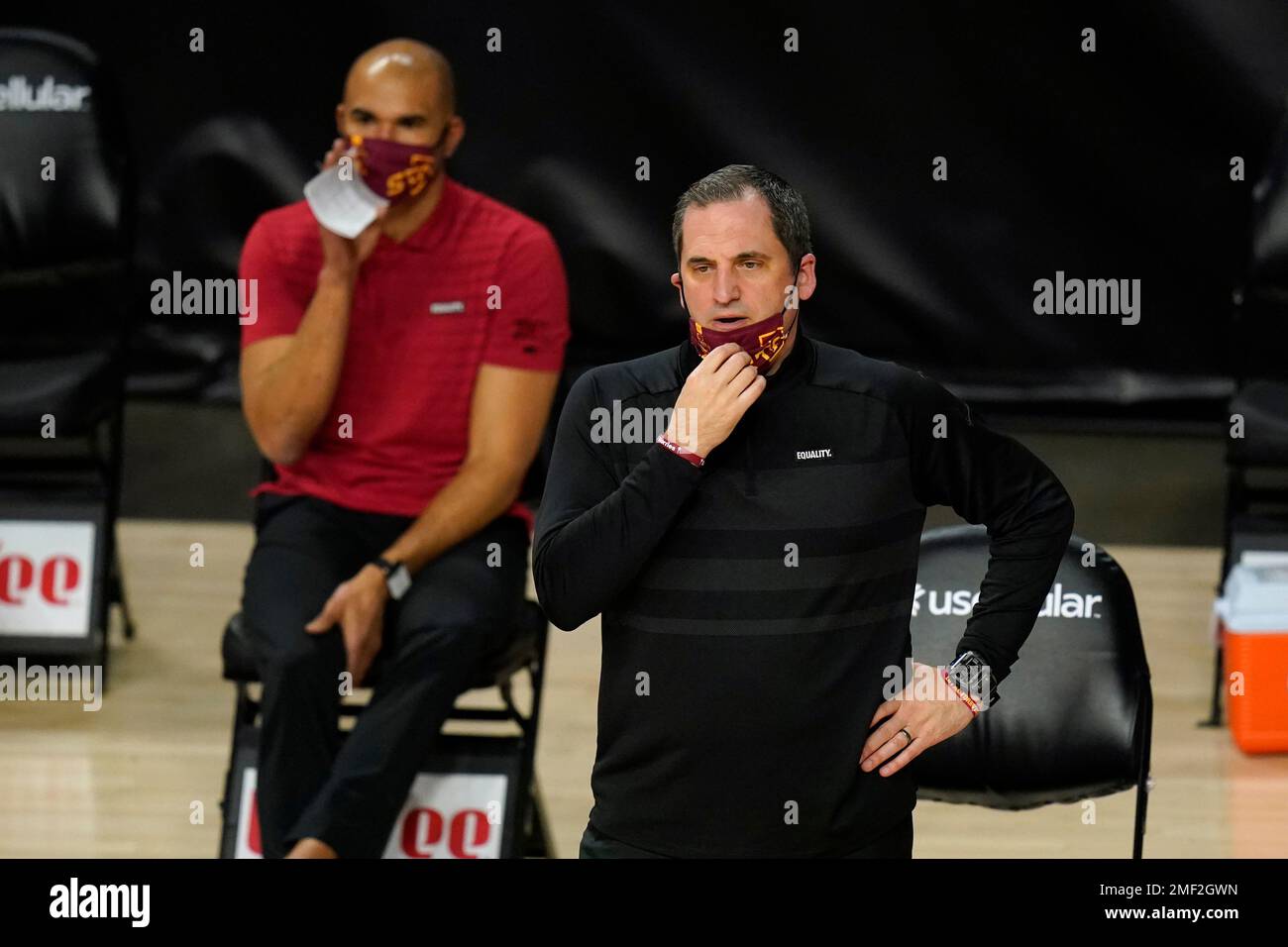 Iowa State head coach Steve Prohm watches from the bench during the ...