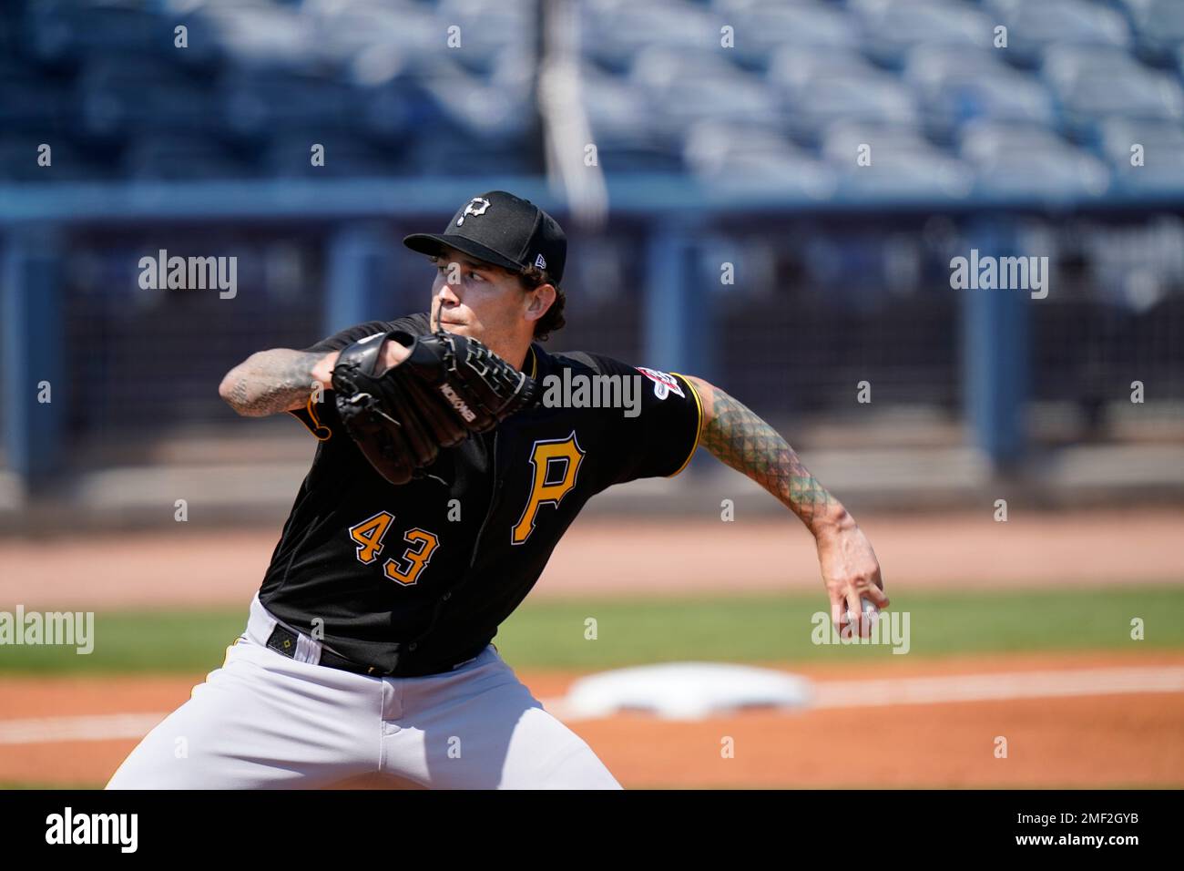 Pittsburgh Pirates pitcher Steven Brault delivers in the first inning ...