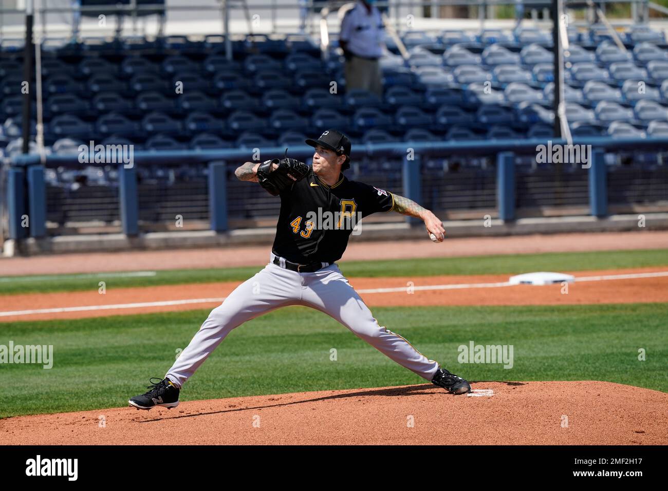 Pittsburgh Pirates pitcher Steven Brault delivers in the first inning ...