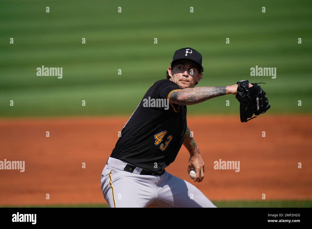 Pittsburgh Pirates pitcher Steven Brault delivers in the first inning ...