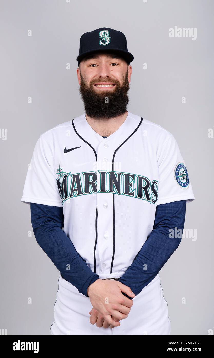 This is a 2021 photo of Jarret DeHart of the Seattle Mariners baseball ...