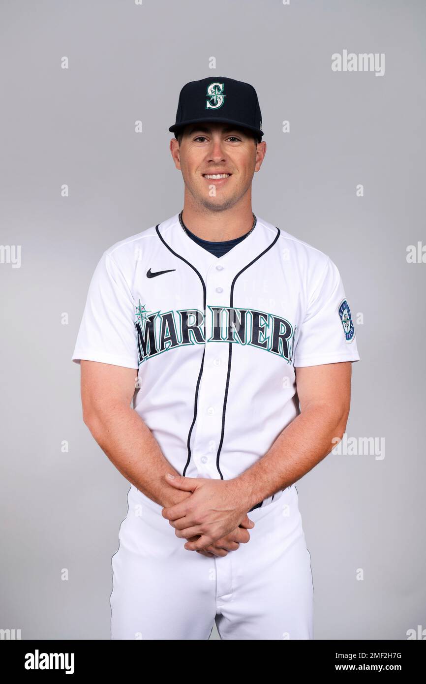 This is a 2021 photo of Dylan Moore of the Seattle Mariners baseball ...