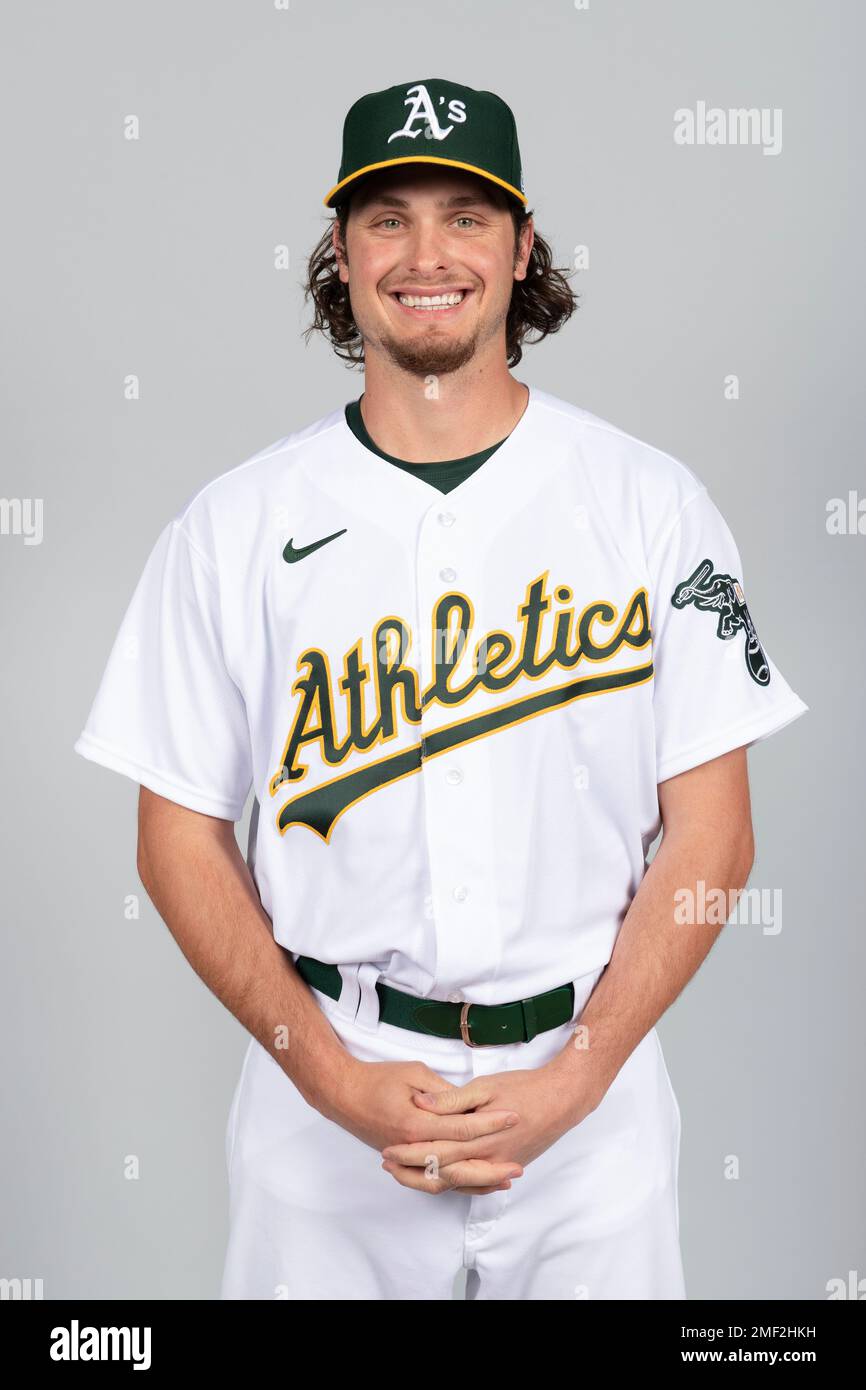 This is a 2021 photo of Matt Blackham of the Oakland Athletics baseball ...