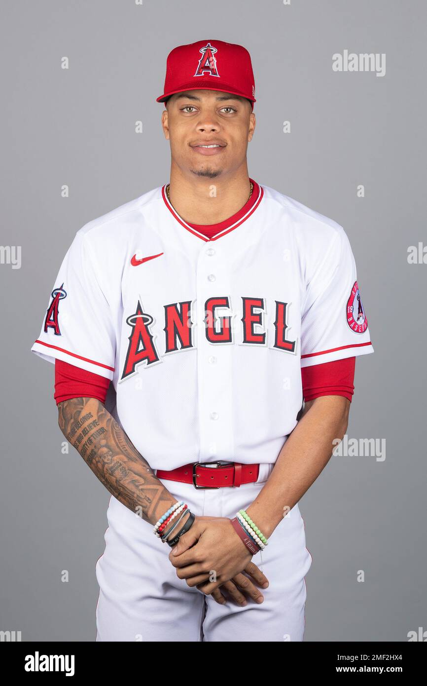 This is a 2021 photo of Jordyn Adams of the Los Angeles Angels baseball ...
