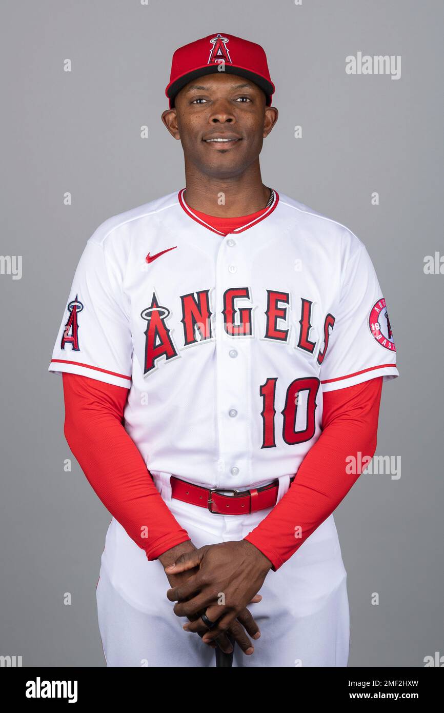 This is a 2021 photo of Justin Upton of the Los Angeles Angels baseball ...