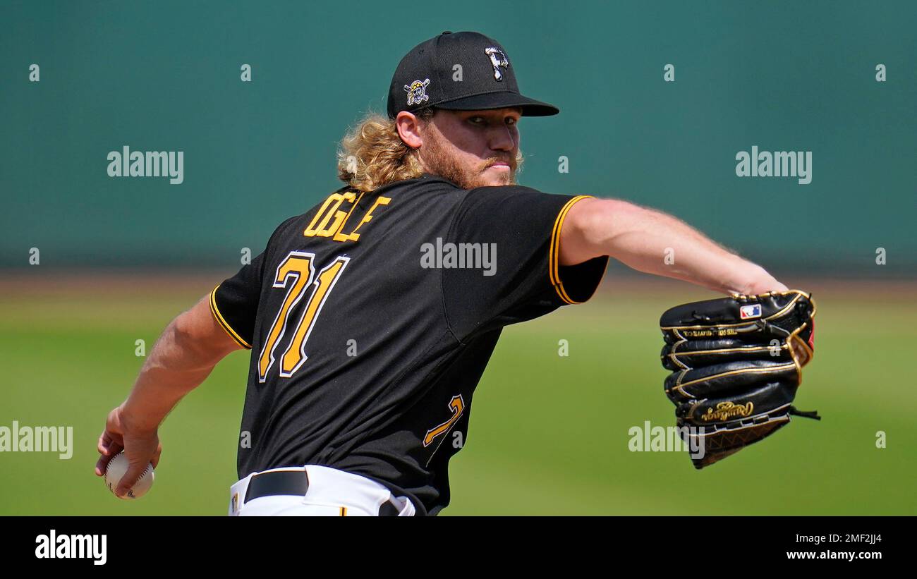 Pittsburgh Pirates pitcher Braeden Ogle delivers during a spring ...