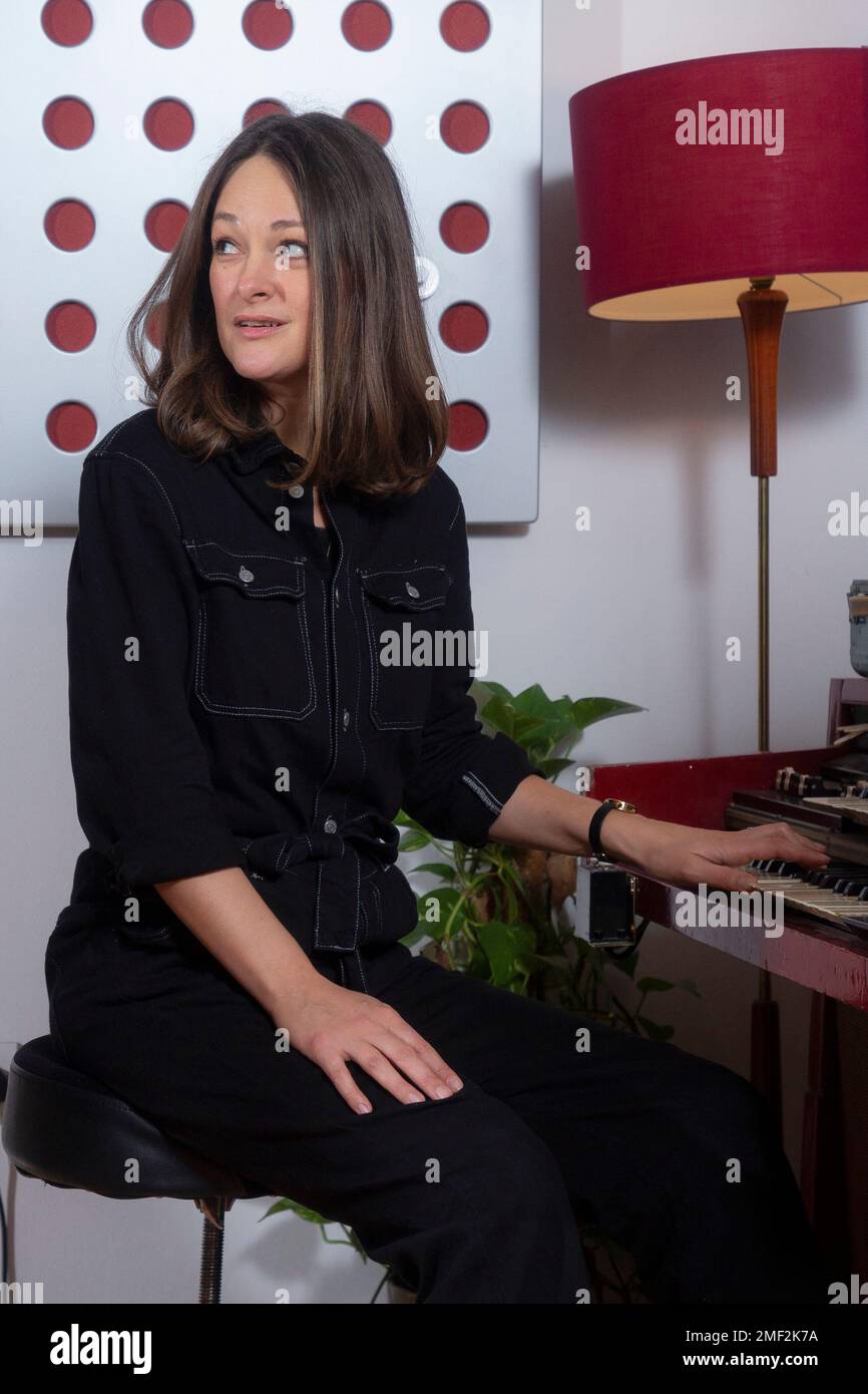Emily Staveley-Taylor of English indie folk trio, The Staves, rehearses ...