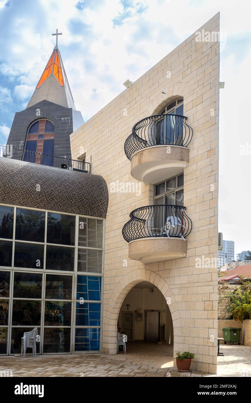 Haifa, Israel - January 24, 2023, Elias Greek Orthodox Church, built by ...