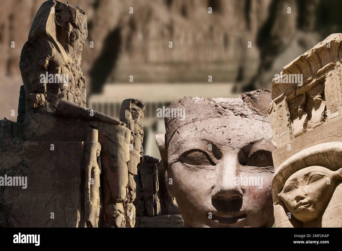 In the city of Luxor there are two huge twin statues, the Colossi of ...