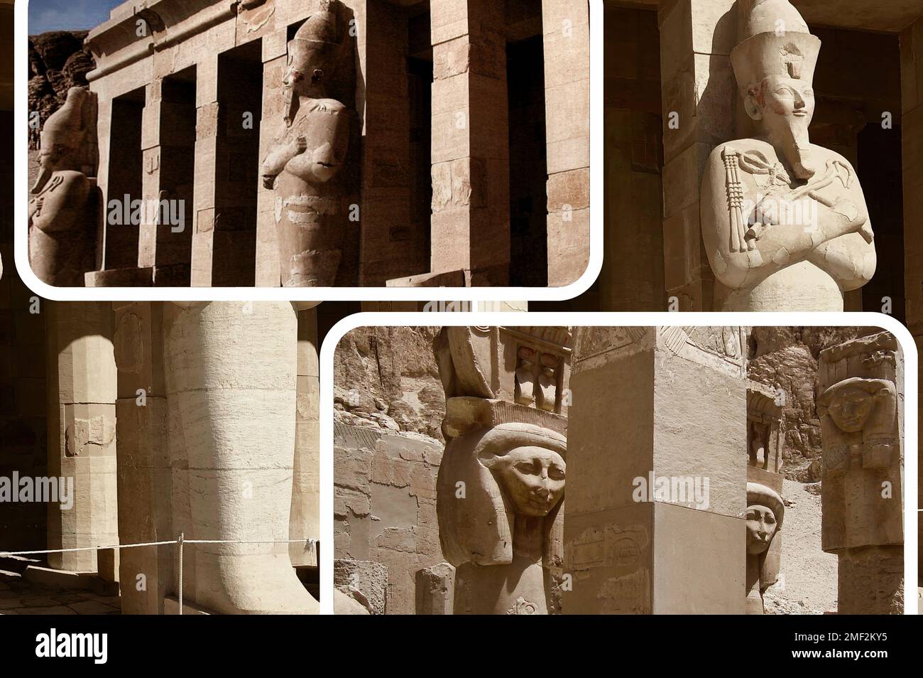The mortuary temple of Queen Hatshepsut in Deir el-Bahri (Egypt) is one ...