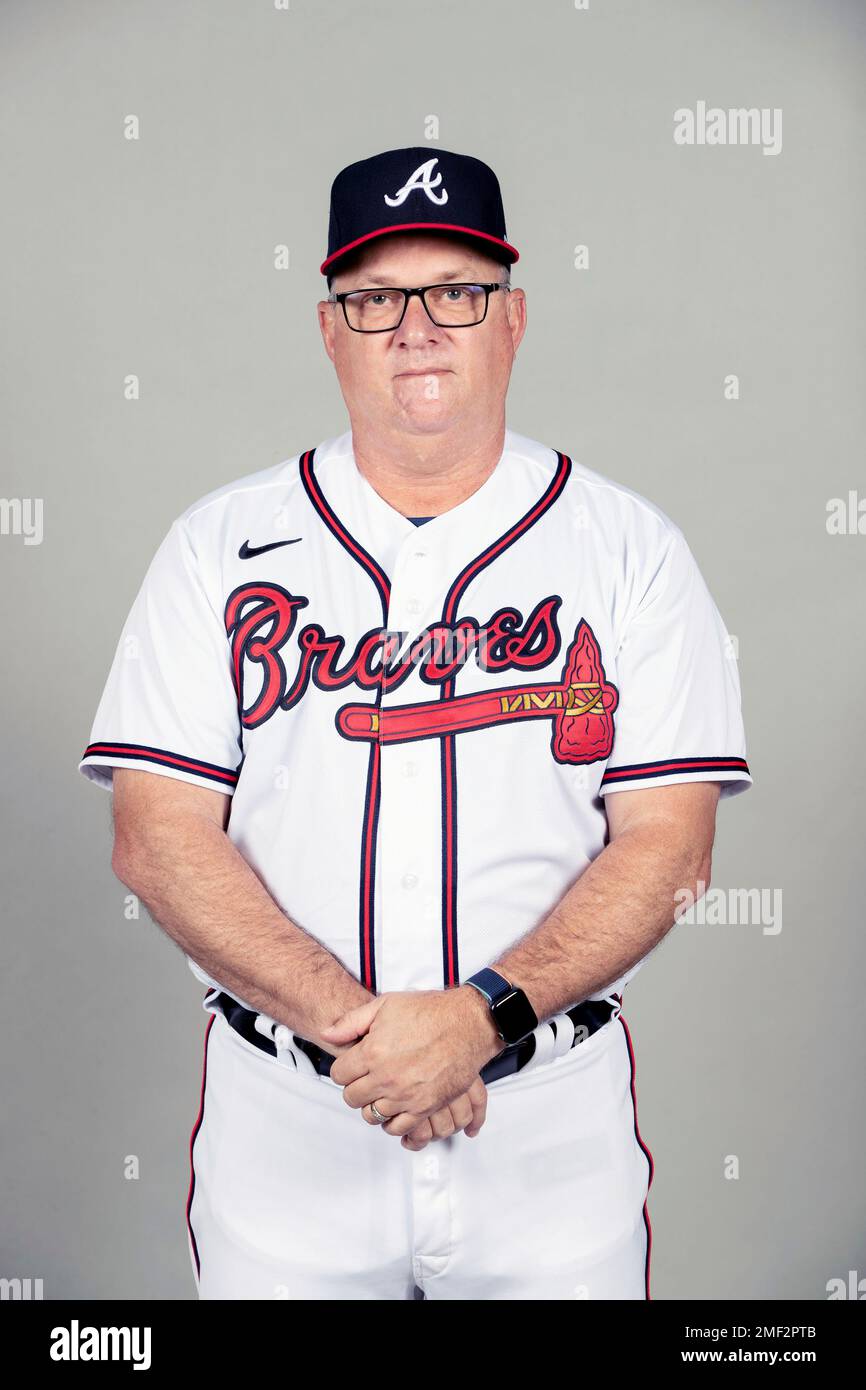 This is a 2021 photo of Kevin Seitzer of the Atlanta Braves baseball ...