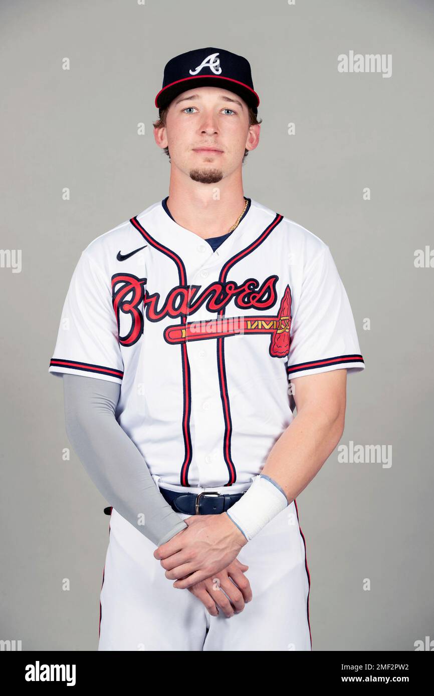 This is a 2021 photo of Drew Waters of the Atlanta Braves baseball team ...