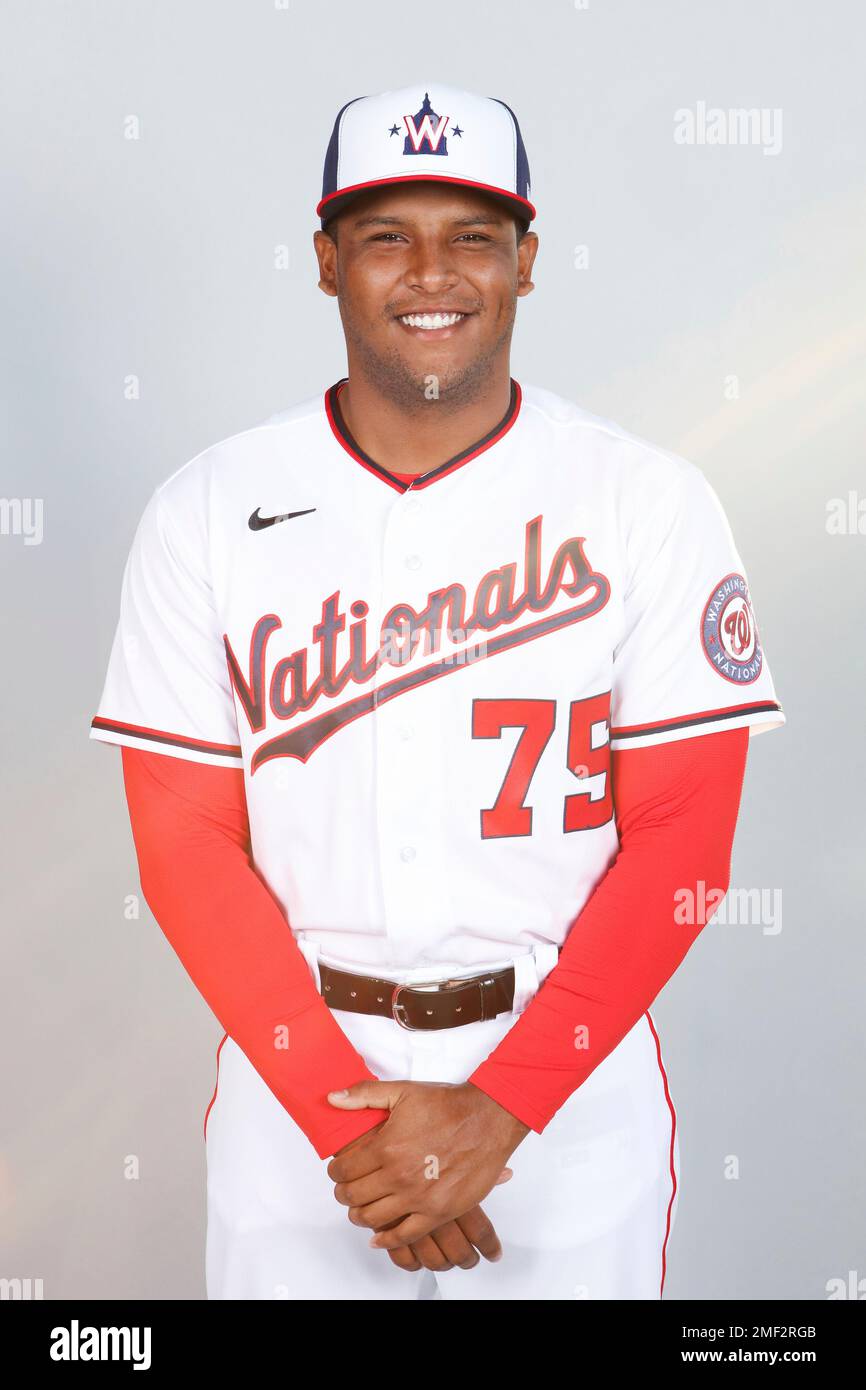 This is a 2021 photo of Israel Pineda of the Washington Nationals ...