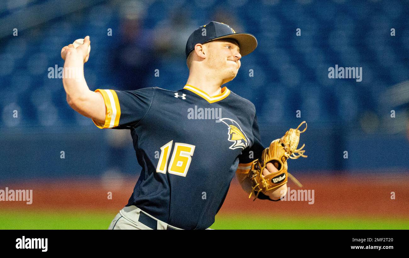 North Carolina Greensboro RHP Austin Koehn during an NCAA baseball game ...