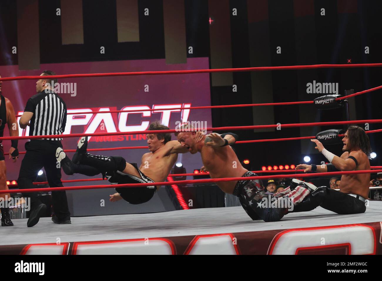 Motor City Machine Guns members Chris Sabin (left) and Alex Shelley ...