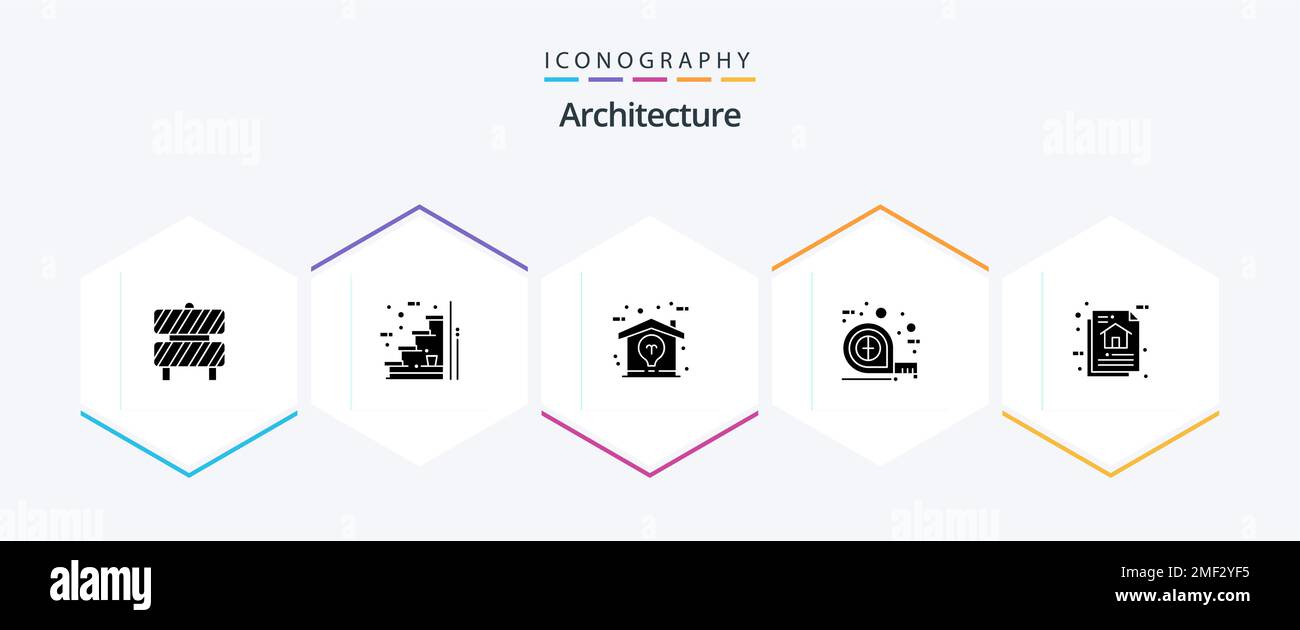 Architecture 25 Glyph icon pack including architecture. tool. up. tape ...