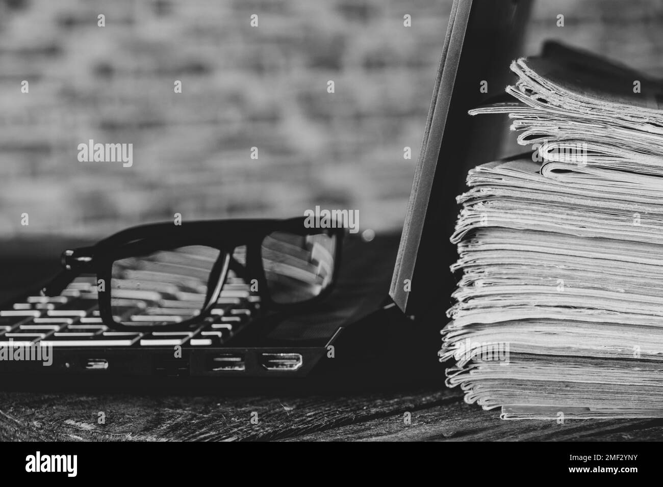 Minimalistic workplace Black and White Stock Photos & Images - Alamy