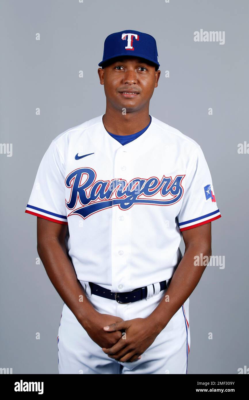 This is a 2021 photo of Jose Leclerc of the Texas Rangers baseball team ...