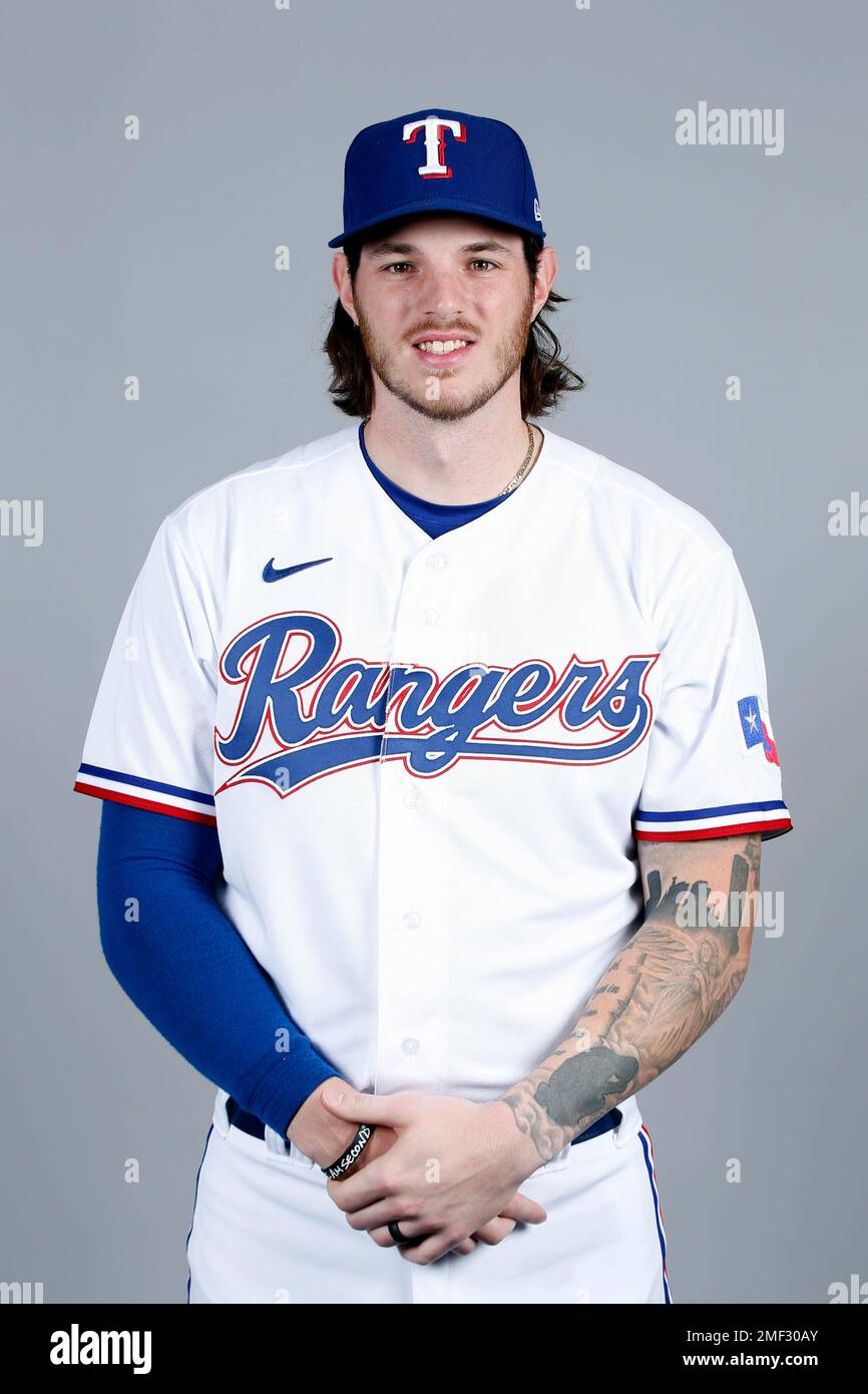 This is a 2021 photo of Jonah Heim of the Texas Rangers baseball team ...