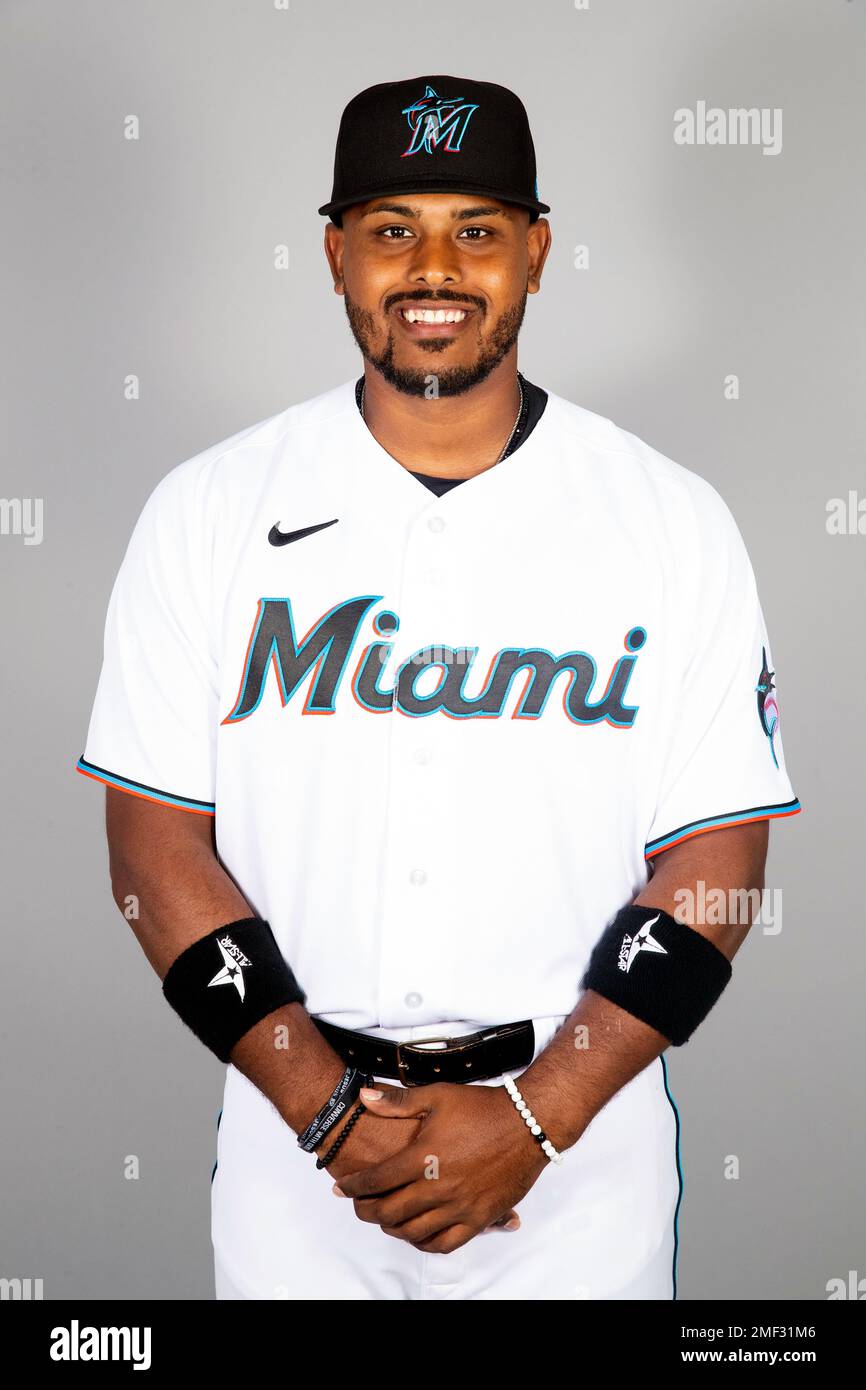 This is a 2021 photo of Brian Navarreto of the Miami Marlins baseball ...