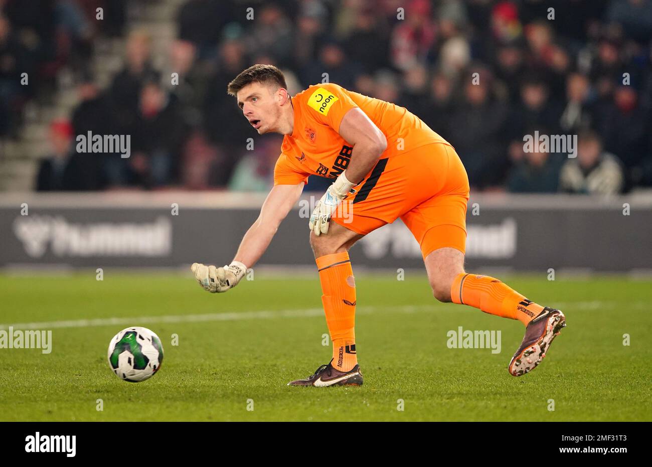 Newcastle United goalkeeper Nick Pope during the Carabao Cup semi-final ...