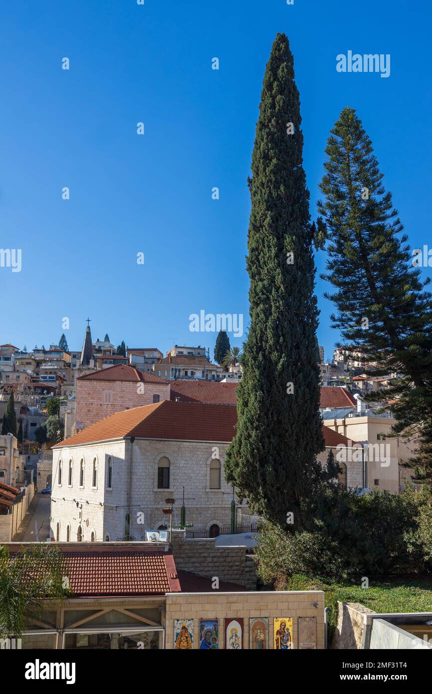 Nazareth, Israel - December 2022: Basilica of the Annunciation. This ...