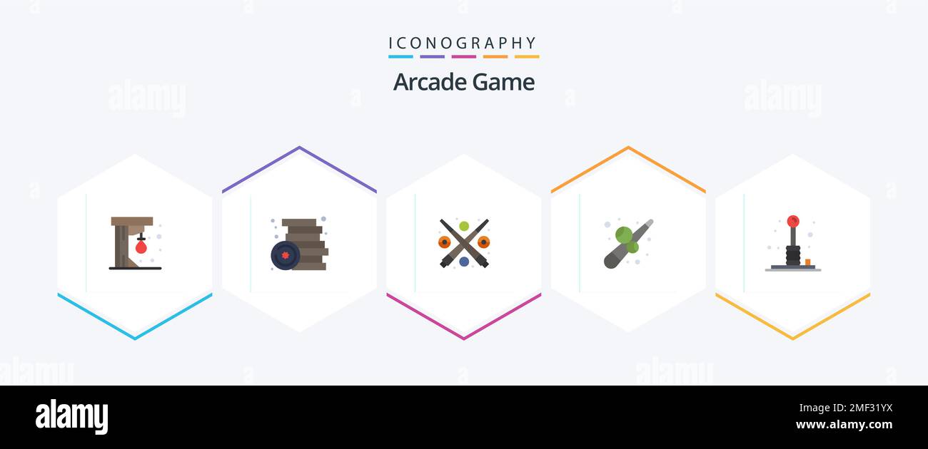 Arcade 25 Flat icon pack including recreation. games. toys. fun. play ...