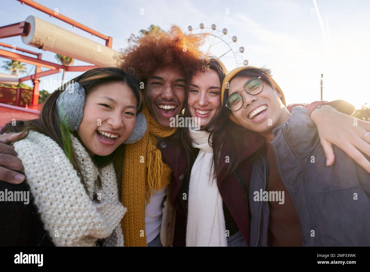Group four cheerful guy friends hi-res stock photography and images - Alamy